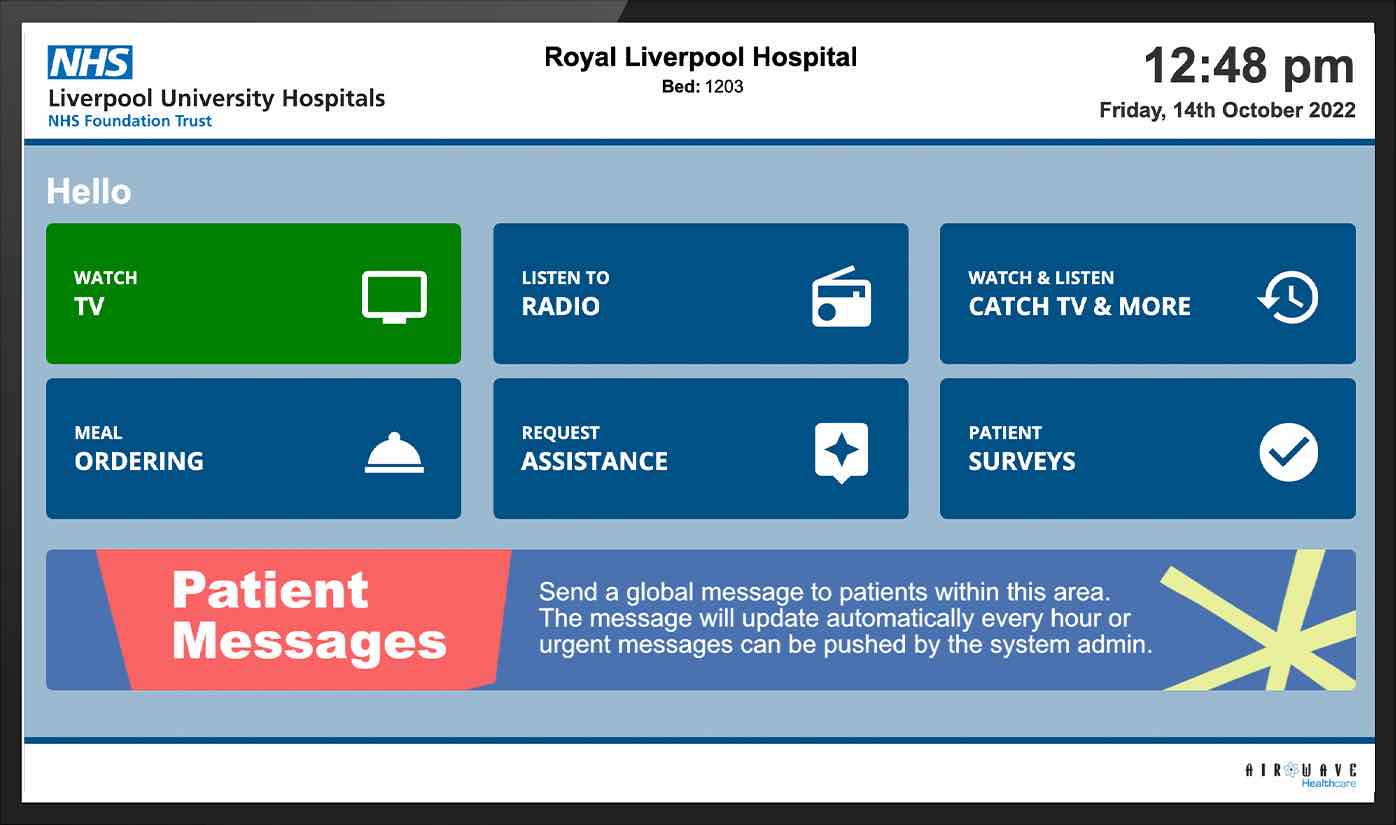 Royal Liverpool University Hospital - MYCARE TV - Airwave Healthcare